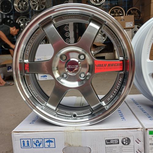 Jual velg rays te37 ring 16 lebar 7 pcd 4x100 ET 40 hyper black 4pcs ...