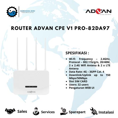 Jual ADVAN CPE V1 PRO MODEM + WIFI + ROUTER 4G LTE UNLOCK OPERATOR ...