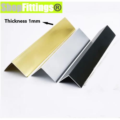 Jual List Edging Aluminium Plat Siku L Doff Black Gold Rose Gold X ...