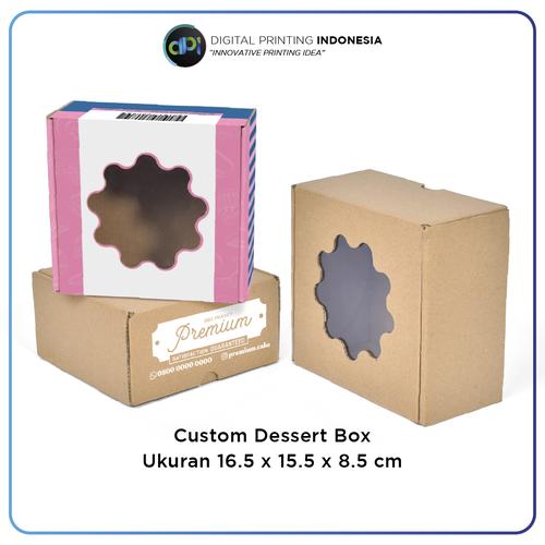 Jual Custom Box Dessert / Kardus Kue / Tempat Cemilan / Bungkus Kemasan ...