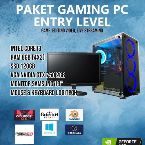 Jual PC GAMING NVIDIA GTX 750 + Monitor Samsung 19 inch - Kab ...