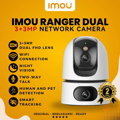 Promo IMOU Ranger Dual 6MP 3MP+3MP H.265 Wifi Dual lens PT Camera IP ...