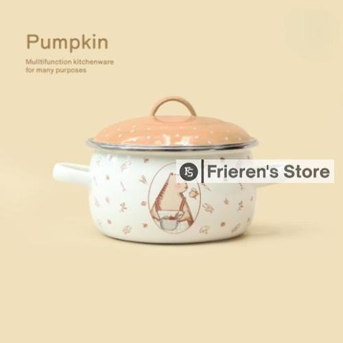 Jual [FRIEREN] Cookware Set Panci Pumpkin Pot Enamel Desain Aesthetic ...