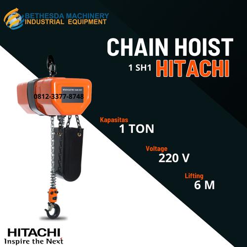 Jual Chain Hitachi 1 TON 220 Volt Hoist Crane 1 TON 1 Phase HITACHI ...