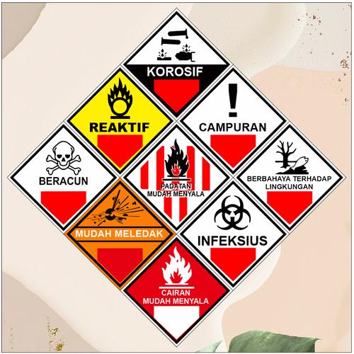 Jual Stiker limbah b3 logo limbah berbahaya waterproof - infexius ...