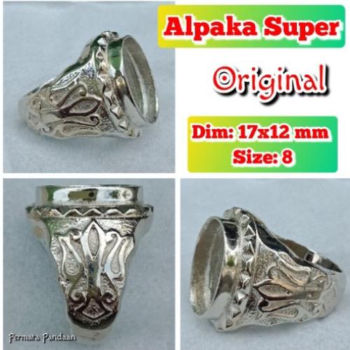 Jual Emban batu akik batu mulia alpaka super tanam minimalis polos.08 ...