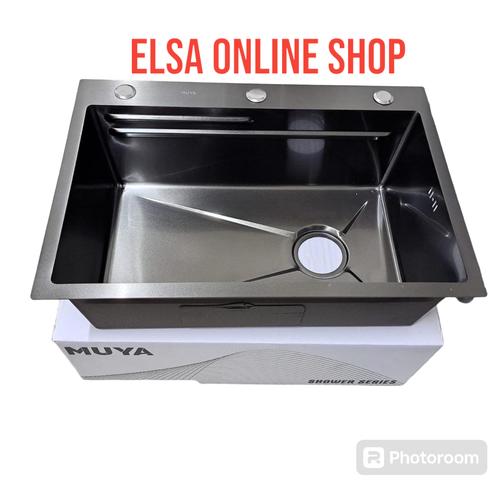 Jual Kitchen Sink MUYA 6845 Black Model Terbaru/Bak Cuci Piring Hitam ...