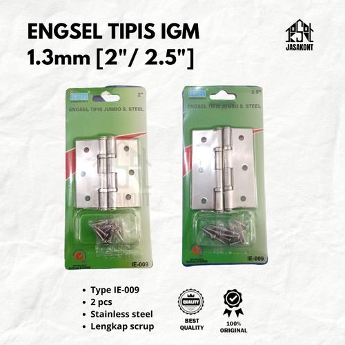 Jual IGM Engsel Tipis Jumbo Stainless 2 inc / 2.5 inch engsel Lemari ...