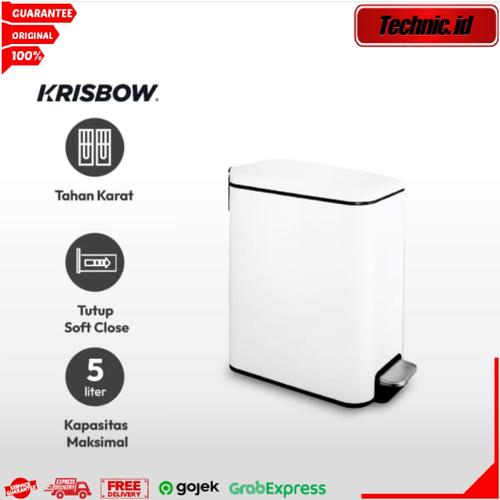 Jual Krisbow 5 Liter Tempat Sampah Stainless Slim Soft Close Tempat Sampah Indoor Dengan Tutup ...