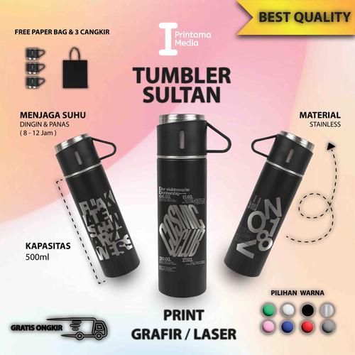 Jual Tumbler Custom Sultan SET Laser Grafir Souvenir/Promosi - Abu-abu ...