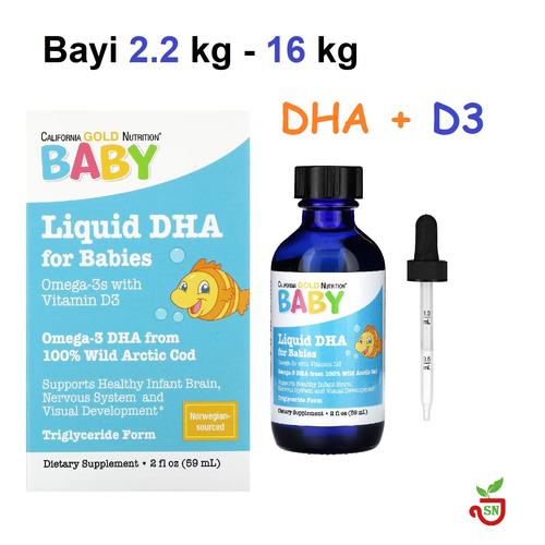 Jual California Gold Nutrition Baby DHA Omega 3 with Vitamin D3 59 ml ...