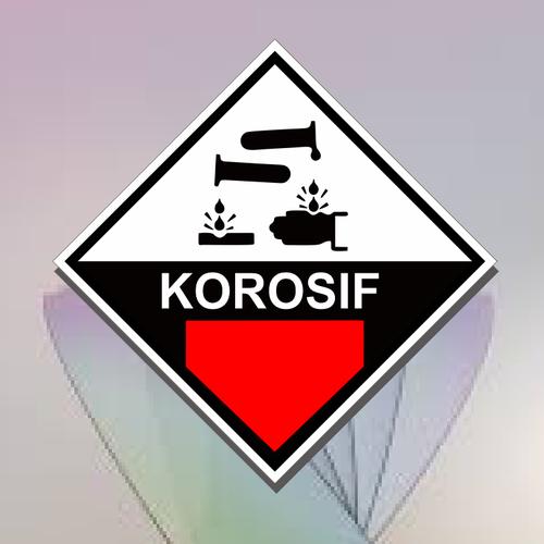 Jual Stiker limbah b3 logo limbah berbahaya waterproof - korosif, 10x10 ...