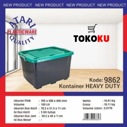 Jual BOX CONTAINER HEAVY DUTY 100 LITER ATARI 9862 CONTAINER PLASTIK ...