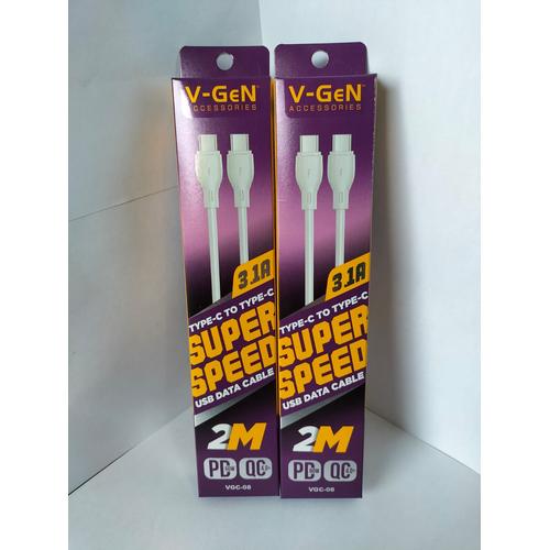 Jual Kabel data usb type-C to type C V-gen 2meter - Kota Yogyakarta ...