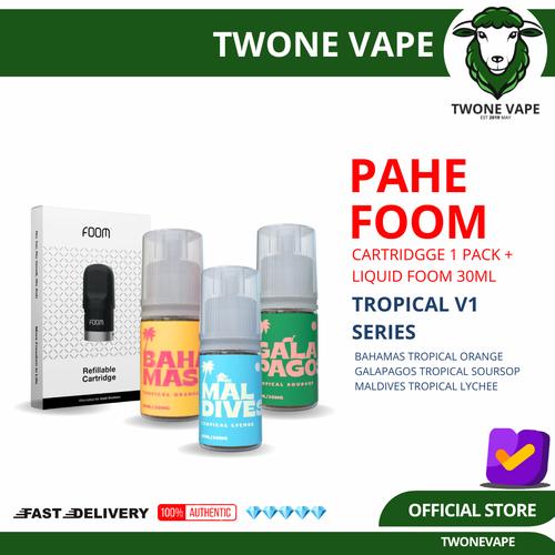 Jual PAHE Cartridge Foom X + FOOM Tropical V1 Series Saltnic 30Ml ...