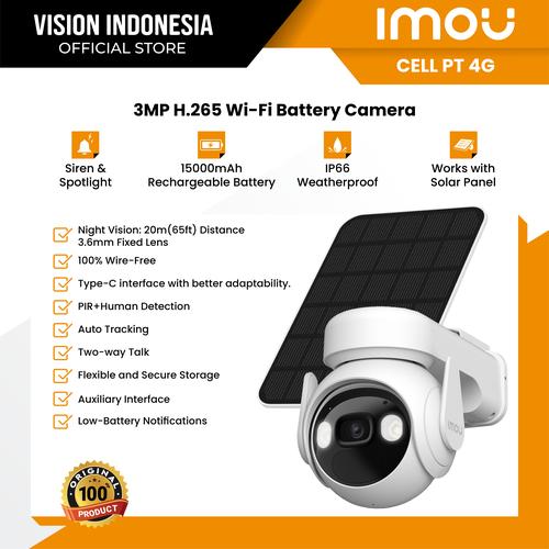 Jual IMOU CELL PT 4G + KIT IMOU CRUISER 3MP 4G Battery Camera + Solar ...