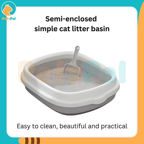 Promo Box Baskom Kotoran Kucing Tepi Tinggi Anti Ciprat Toilet Kucing ...