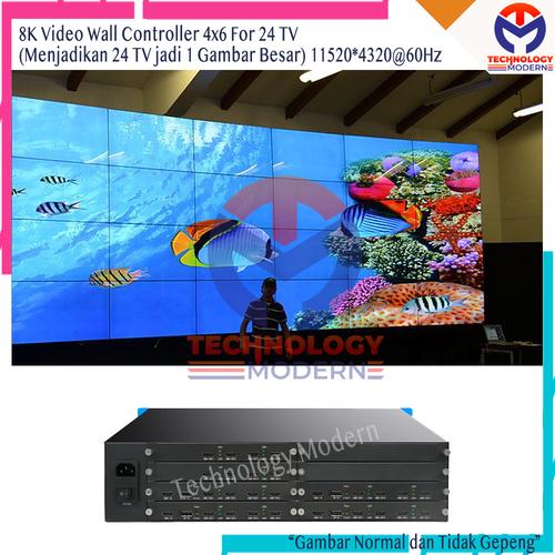 Jual 8K Videowall Controller 4x6 For 24 TV With High Resolusi 11520* ...
