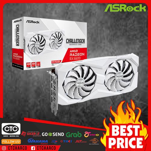 Promo VGA Card ASROCK AMD Radeon RX 6600 Challenger White 8GB RX6600 ...