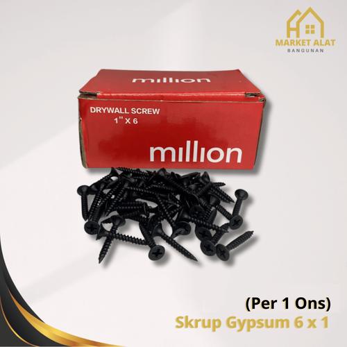 Jual (Per 100 gram) Skrup Gipsum 6 x 1" +- 80 buah / Sekrup Gypsum 6 x ...