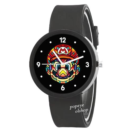 Jual Jam Tangan Analog Wanita Super Mario Bros - Hitam 1 - Kab. Malang ...