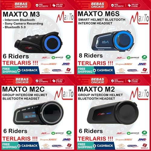Jual Intercom Maxto M3 Interkom Camera Bluetooth Helmet Headset 6 Rider ...