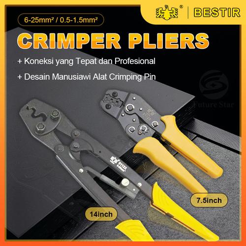 Promo Tang Skun Kupas Kabel Ratchet Electrical Crimping Press Tool ...