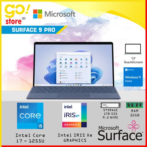 Jual Microsoft Surface Pro 9 i7-1255U 16/32GB 256/512/1TB - PLATINUM ...