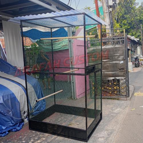 Jual Kandang Burung Koloni Aviary Lovebird Parrot Nuri Falk Full Besi ...