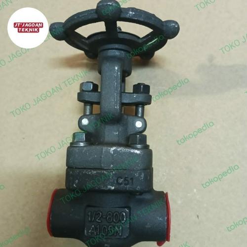 Jual Gate Valve Besi A105 Class 800 1/2" inch Socket Weld DN15 Carbon ...