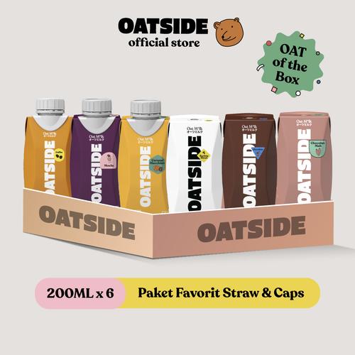 Promo (Paket Favorit) OATSIDE Mini 200ml All Variants Straw & Caps (6 ...