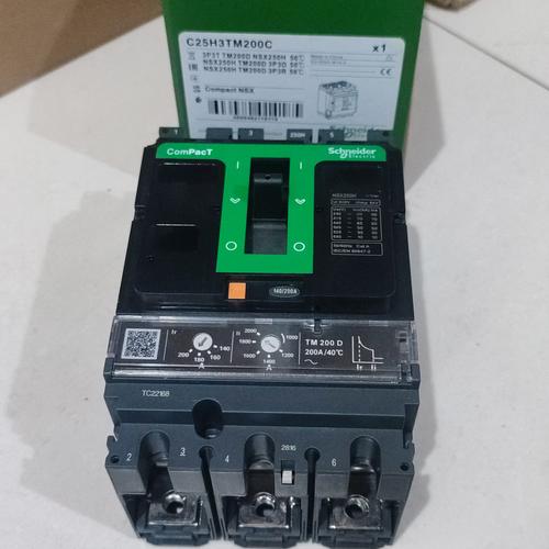 Jual MCCB BREAKER NSX250N 3Pole 200A 50kA BREAKER NSX250N 140-200A 200A ...