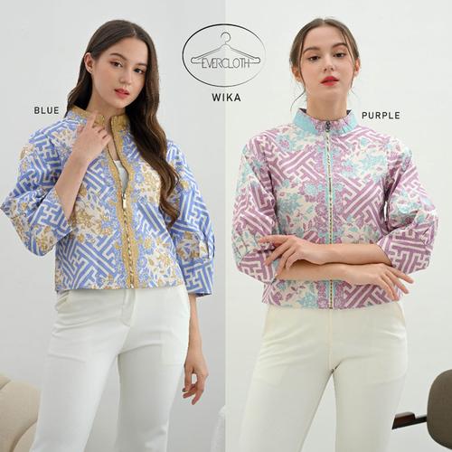 Jual Evercloth Wika Jaket Batik Wanita Jacket Wanita Outer Rompi Wanita ...