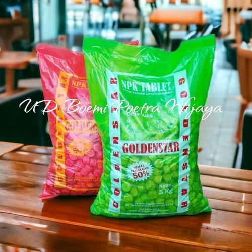 Jual PUPUK NPK TABLET GOLDEN STAR 5kg - Golden star 5kg, Hijau ...