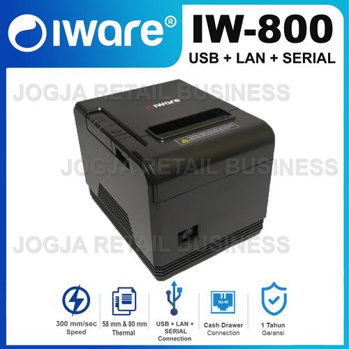 Jual THERMAL PRINTER POS IWARE IW-800 80MM 300MM/SEC ( USB + LAN+ RS232 ) - WINTEC WIN91 PT ...