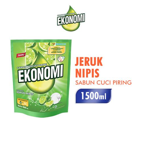 Jual Ekonomi Sabun Cuci Piring Jeruk Nipis kemasan jumbo 1500 ml - Jakarta Barat ...