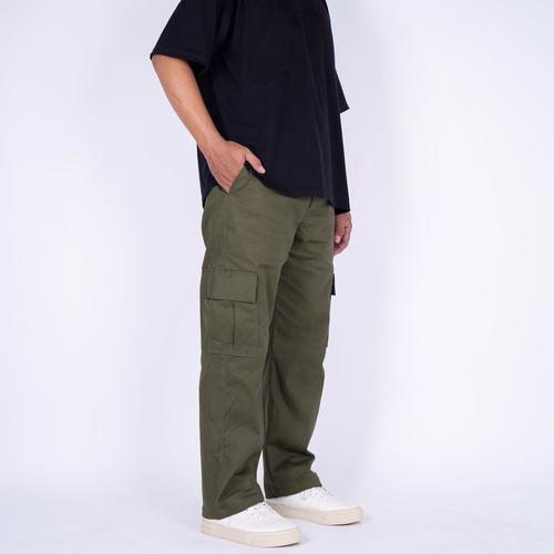 Promo Daily Outfits - Celana Panjang Pria Cargo Canvas Hijau Army Premium - Hitam, XL - Kota ...