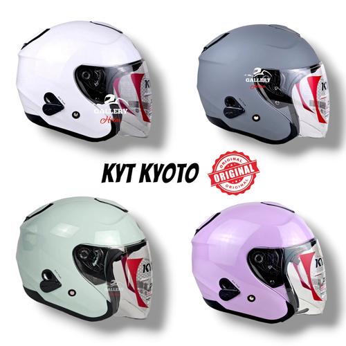 Promo KYT KYOTO DARK GREY GLOSSY | HELM KYT HALF FACE - Aqua blue, L ...