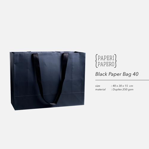 Jual Black Paper Bag (40x15x30 cm) - Shopping Bag / Tas Kertas ...