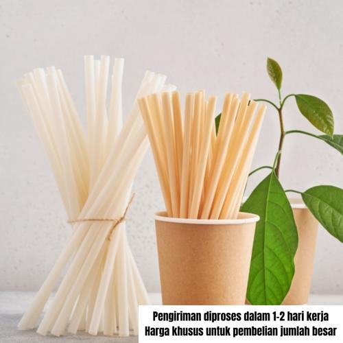 Jual [500 pcs] Cassava Straw Sedotan Singkong Ramah Lingkungan 6mm ...