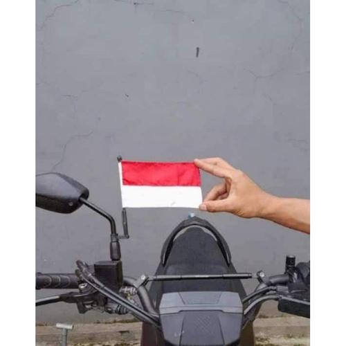 Jual Bendera Mini Bendera Motor Merah Putih Bendera Tiang Spion Motor ...
