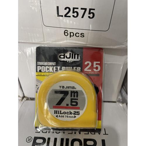 Jual Meteran MERK TAJIMA 7,5 meter Hi-Lock Putih & Kuning Measuring ...