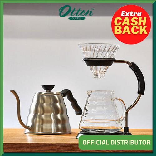Promo Hario - Alat Seduh Kopi V60 Arm Stand Glass Coffee Dripper Set VAS-8006-G Cicil 0% 3x ...