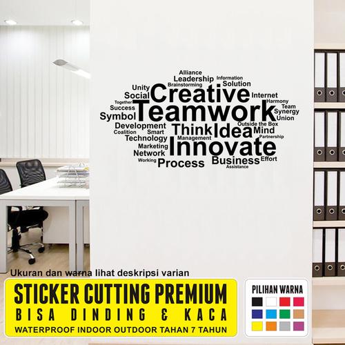 Jual Stiker Dinding Kaca Kantor Ruang Kerja Meeting Creative Teamwork ...