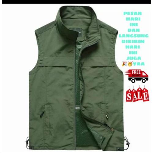 Jual rompi pria/rompi lapangan/rompi outdoor/rompi laki laki laki/rompi ...