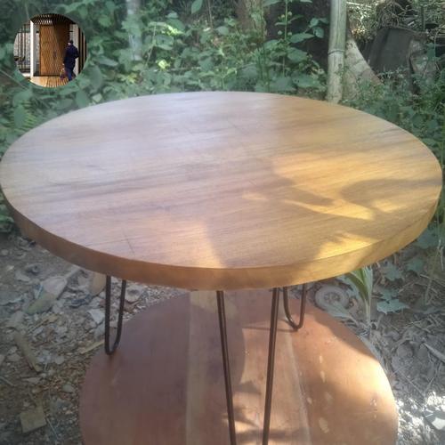 Jual MEJA BULAT KAYU MAHONI MINIMALIS ELEGAN - Kota Depok - Handmade M ...