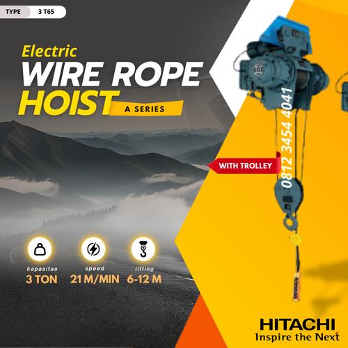 Jual Wire Rope Electric Hitachi 3 ton 6 meter A Series - 3 TON 12 METER ...