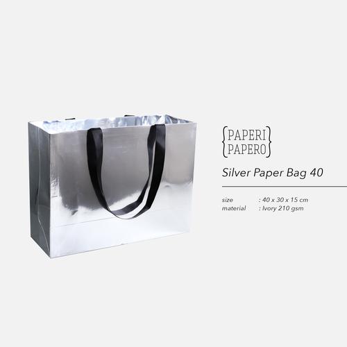 Jual Silver Paper Bag (40x15x30 cm) - Shopping Bag / Tas Kertas ...