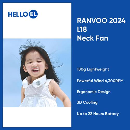 Jual RANVOO 2024 L18 Portable Lightweight 180g 22 Hours AC 3D Cooling ...