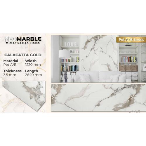 Jual DANESON Neo Marble UV Panel Sheet Marmer 3mm dan 3.5mm PET - Calacatta Gold - Jakarta Barat ...